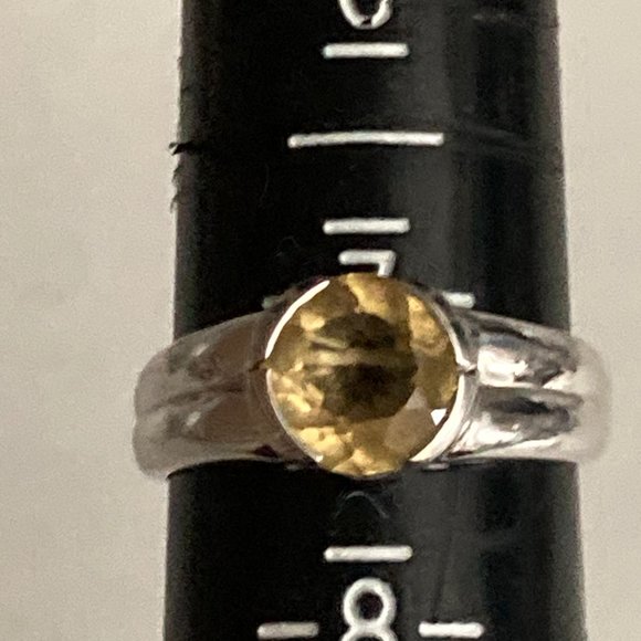 Unk | Jewelry | Round Yellow Dravite Gem In Sterling Silver Setting ...